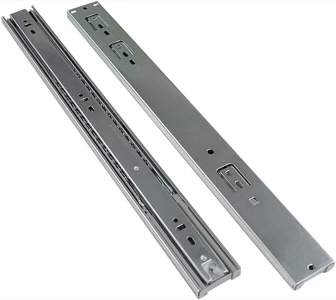 14 in. Metal Soft Close Drawer Slide 1 Pair, Silver Finish, Ball ...
