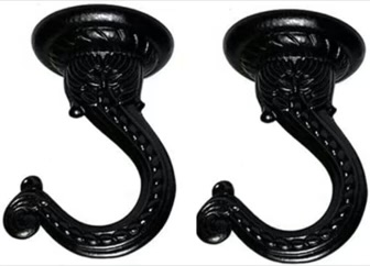 Swag Hook 2 pc. Black Finish. - H540770254