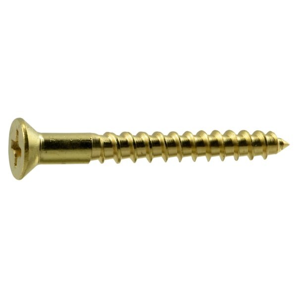 #8 X 2 in. Metal Countersunk Wood Screw 1 pc. Phillips Drive, Thread ...