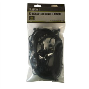 Bungee Cord 12 pc. Woven Outer Jacket Assorted Sizes And Colours ...